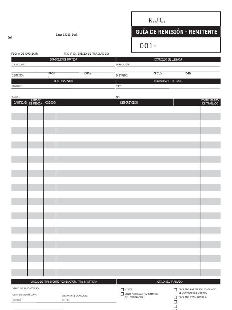 Guia de Remision | PDF | Transporte | Economias