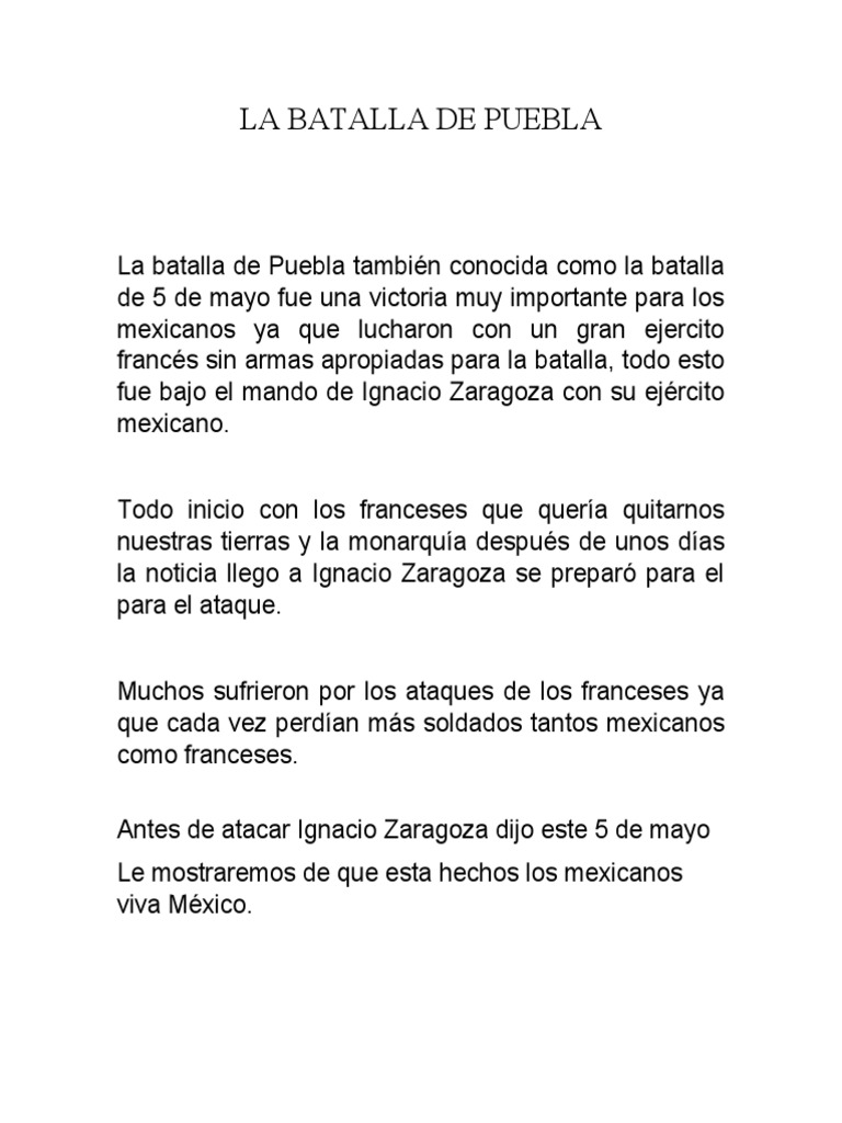 La Batalla de Puebla 6 | PDF | Deportes y actividades al aire libre ...