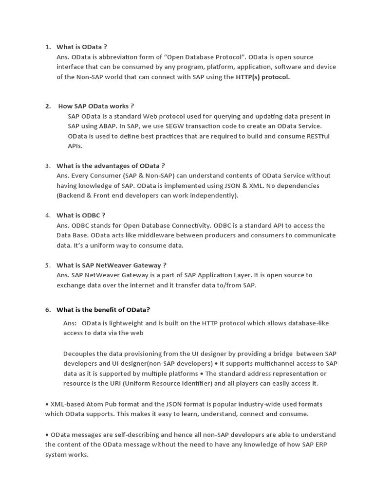 Odata | PDF | Hypertext Transfer Protocol | Representational State Transfer