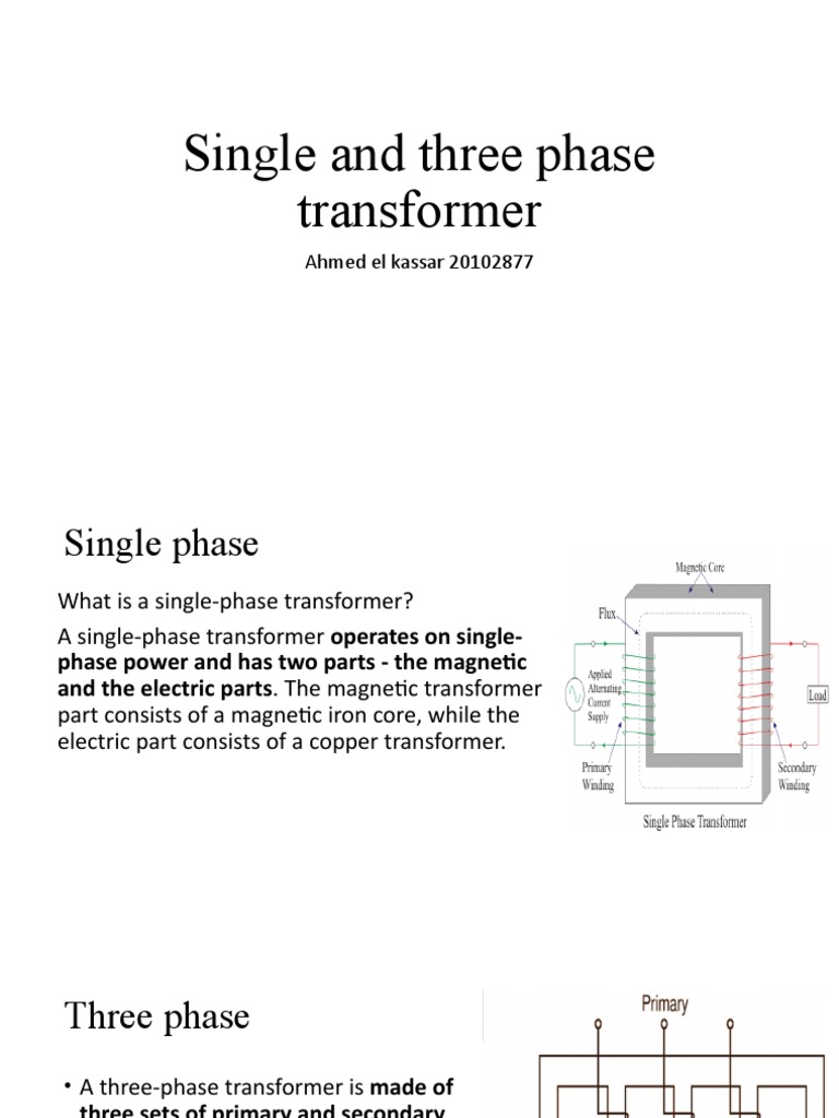 Single and Three Phase Transformer | PDF | Transformer | Electric Power