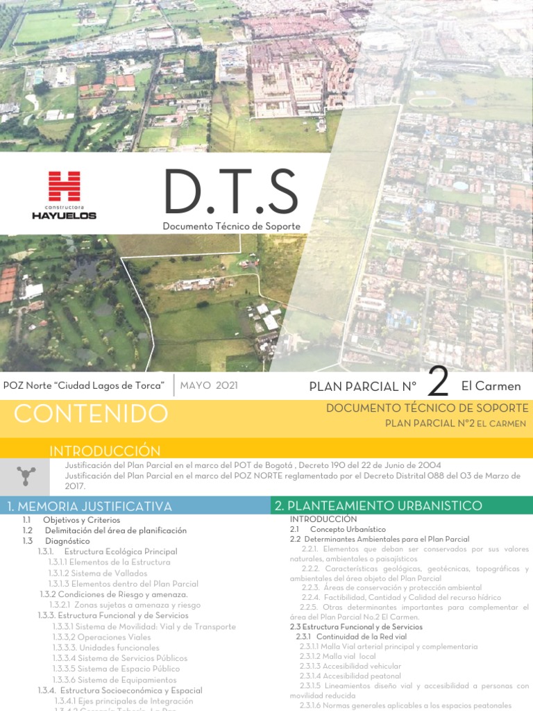 Dts Plan Parcial El Carmen | PDF
