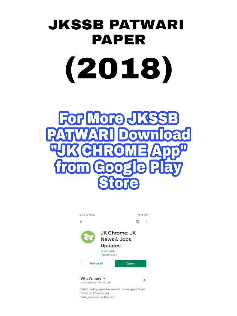 JKSSB PATWARI | PDF