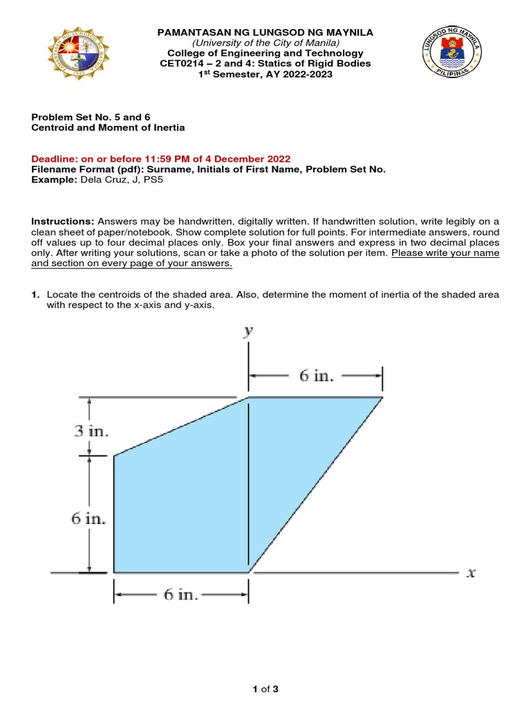 Statics - Problem Set 5 | PDF