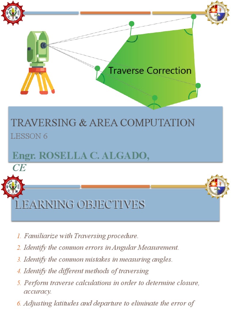 FS6 Lesson 6 - Traversing & Area Computation - Rev | PDF | Area | Latitude
