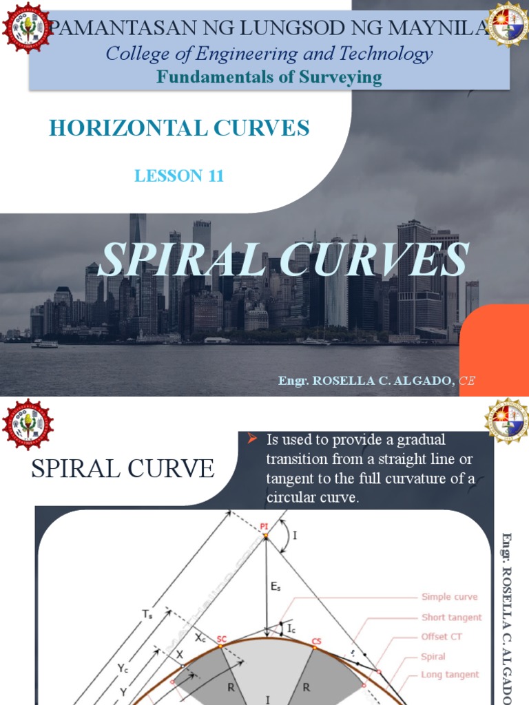 FS11 LESSON 11 - Spiral Curve | PDF | Angle | Tangent