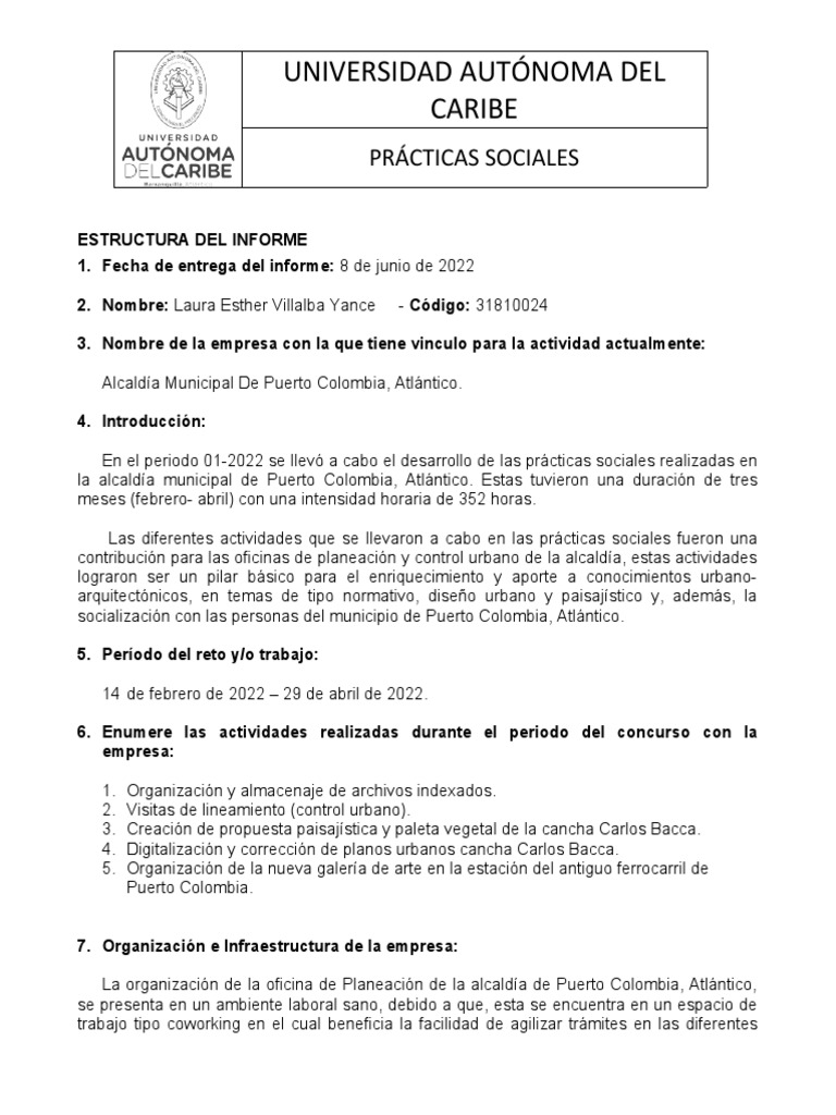 Formato de Informe de Gestión | PDF | Colombia