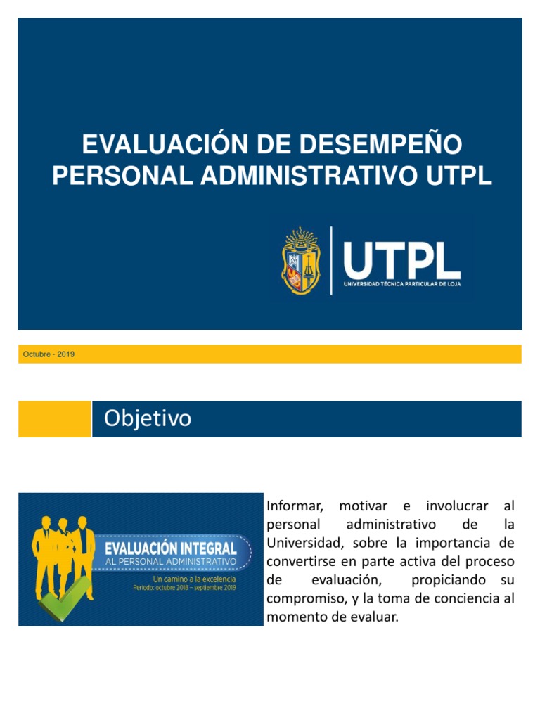 Evaluación de Desempeño en UTPL | PDF | Evaluación | Gestión de recursos humanos