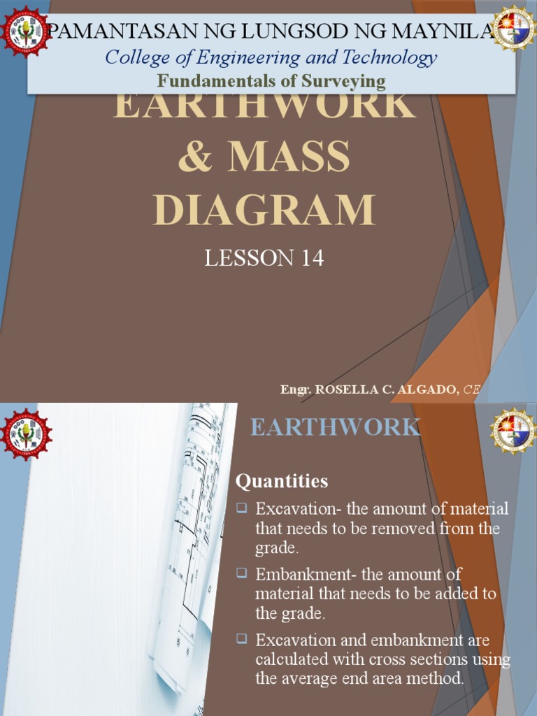 Fs14 Lesson 14 - Earthwork & Mass Diagram | PDF | Area | Slope