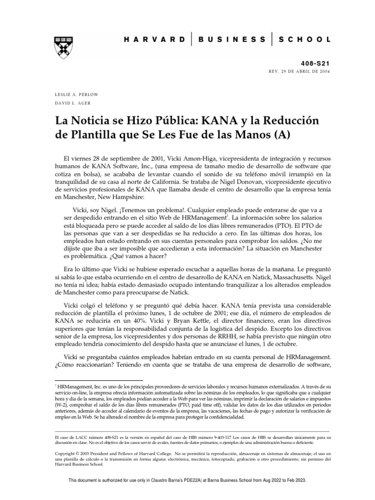 La Noticia Se Hizo Pública | PDF | Gestión de la relación con el ...
