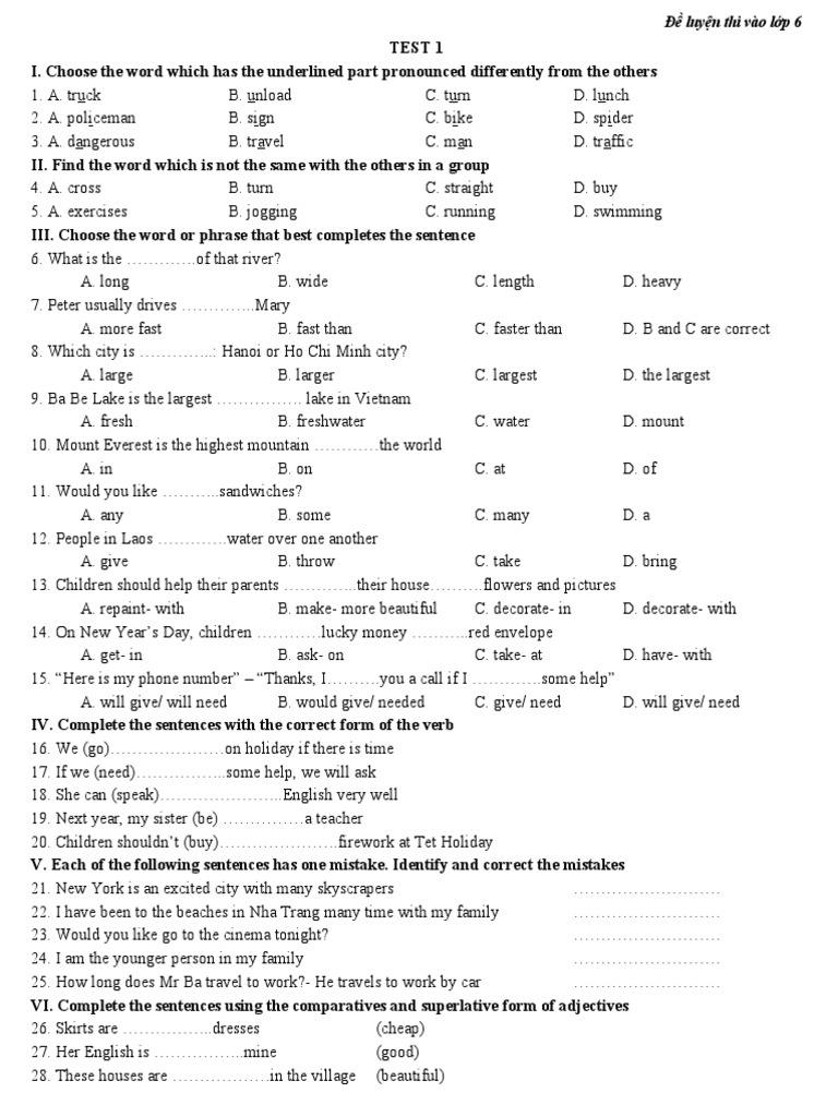 Grade 6 Exam Preparation Guide | PDF | Ellipsis