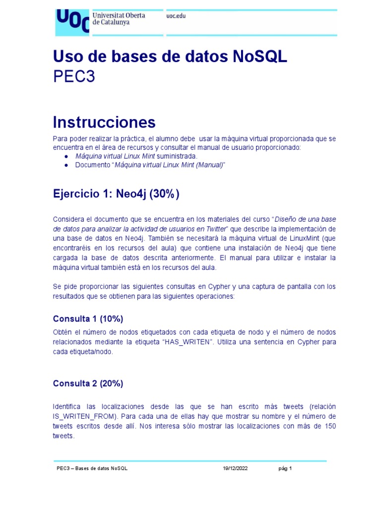 PEC3 NoSQL | PDF | Mongo Db | Bases de datos