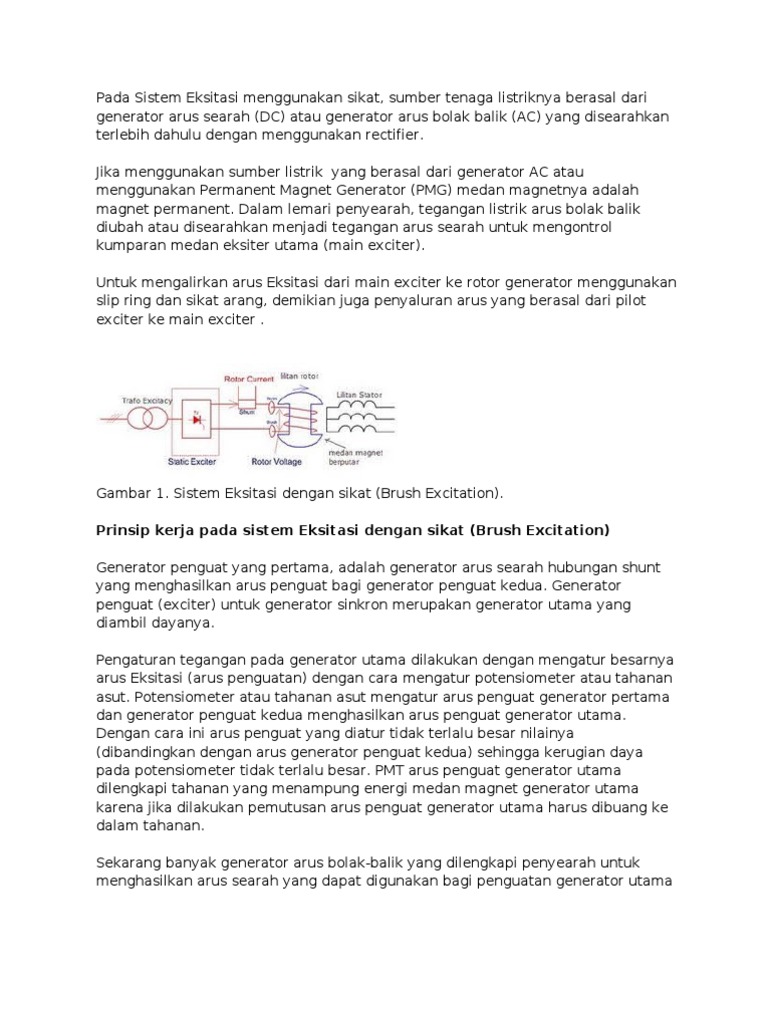 Sistem Eksitasi | PDF