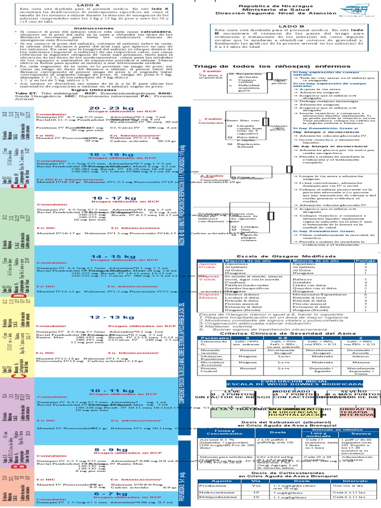 Cinta Broselow PDF | PDF | Reanimación cardiopulmonar | Medicina CLINICA