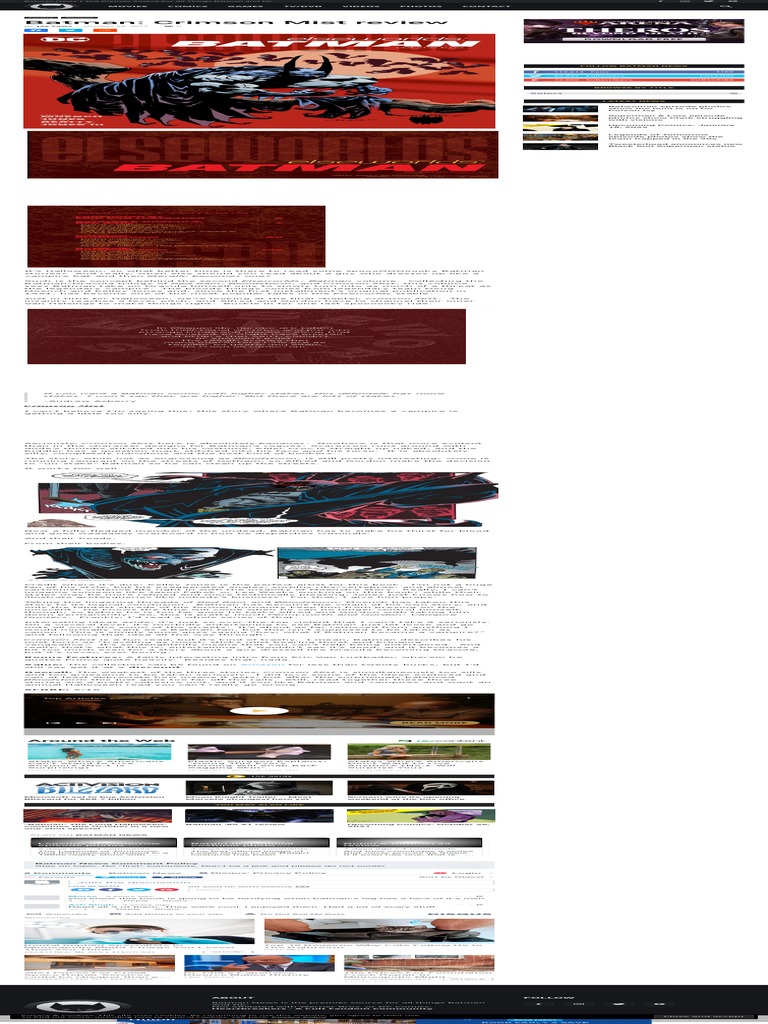 Batman Crimson Mist Review Batman News | PDF | Dc Comics | Comics