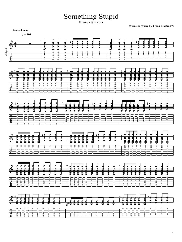Frank Sinatra - Something Stupid (Guitar) | PDF
