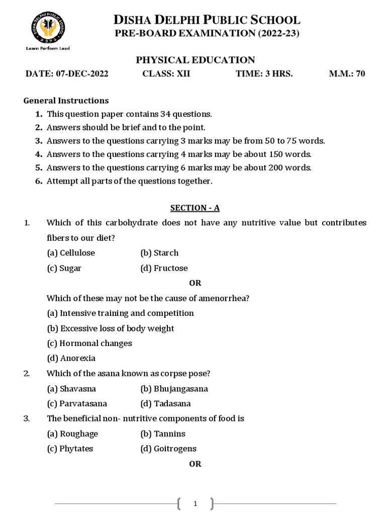 Class-12 Phy. Edu. 7-Dec PB (2022-23) | PDF | Friction | Skeletal Muscle