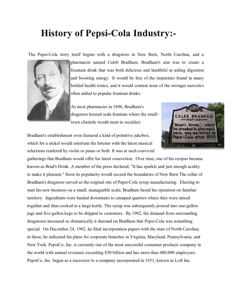 Performance with Purpose: The History and Vision of PepsiCo | PDF ...