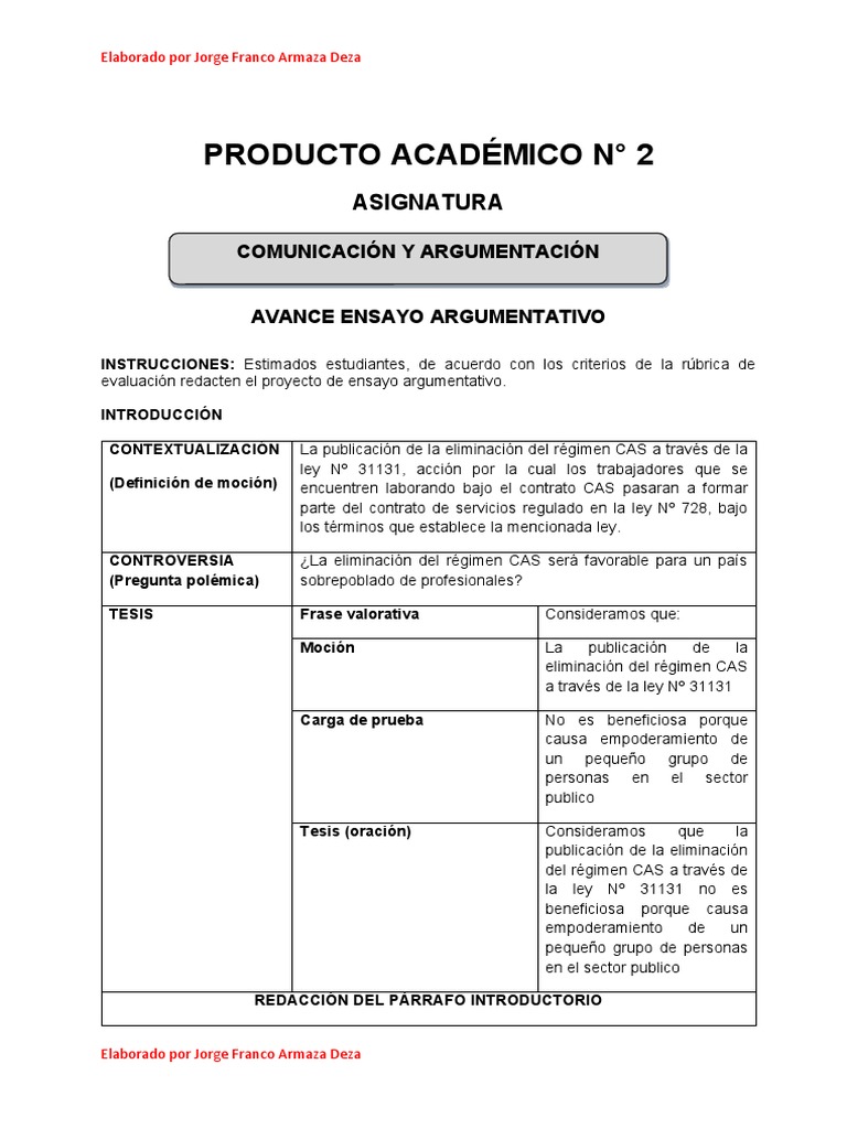 Producto Académico #02 - Universidad Continental - Jorge Franco Armaza Deza - Comunicacion y ...