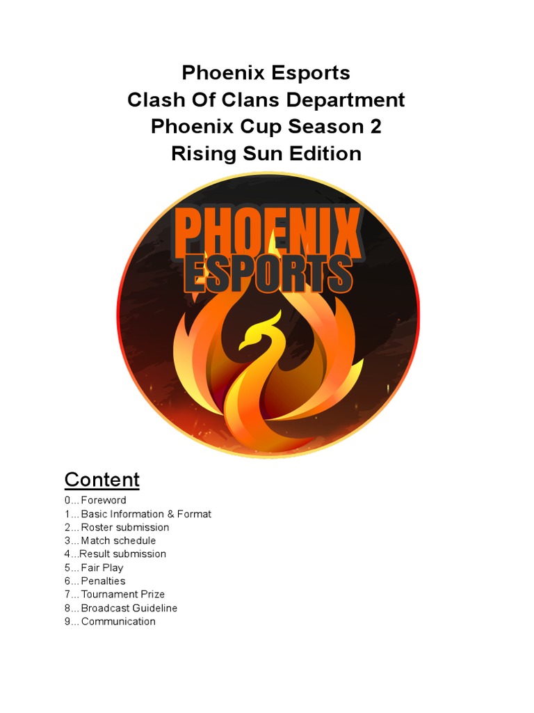 Phoenix Cup - Rising Sun Edition-5 | PDF | Tournament