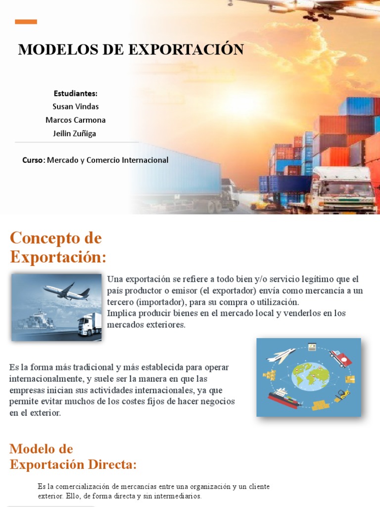 Modelos de Exportacion | PDF | Exportaciones | Mercado (economía)
