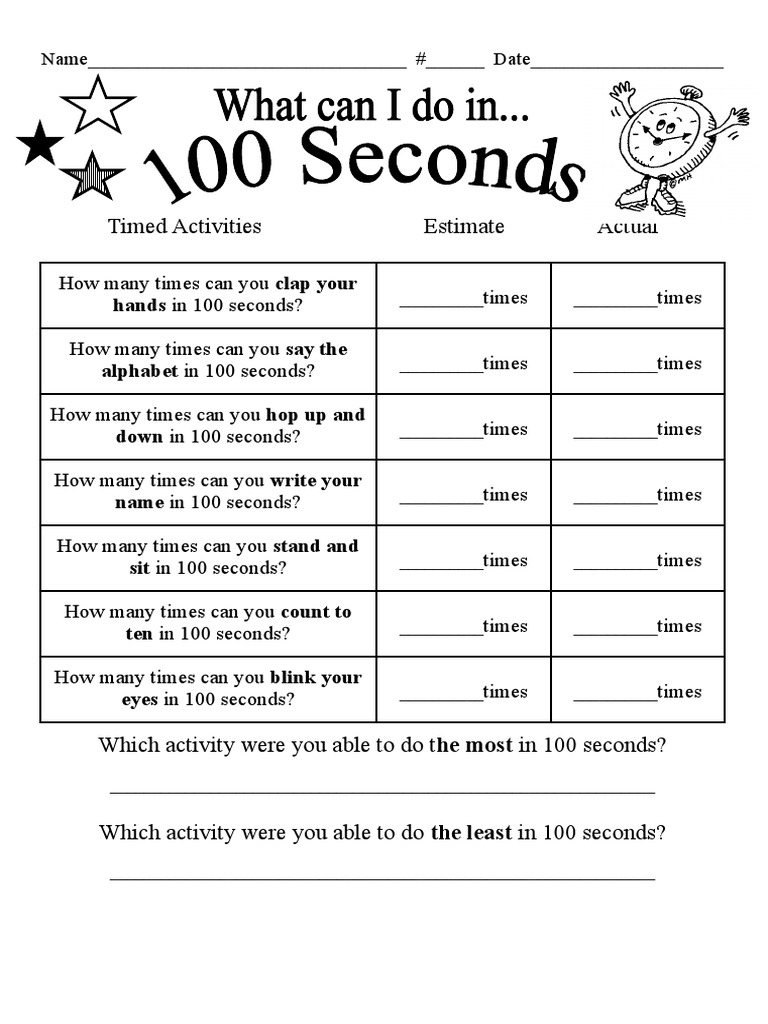 What Can You Do in 100 Seconds | PDF