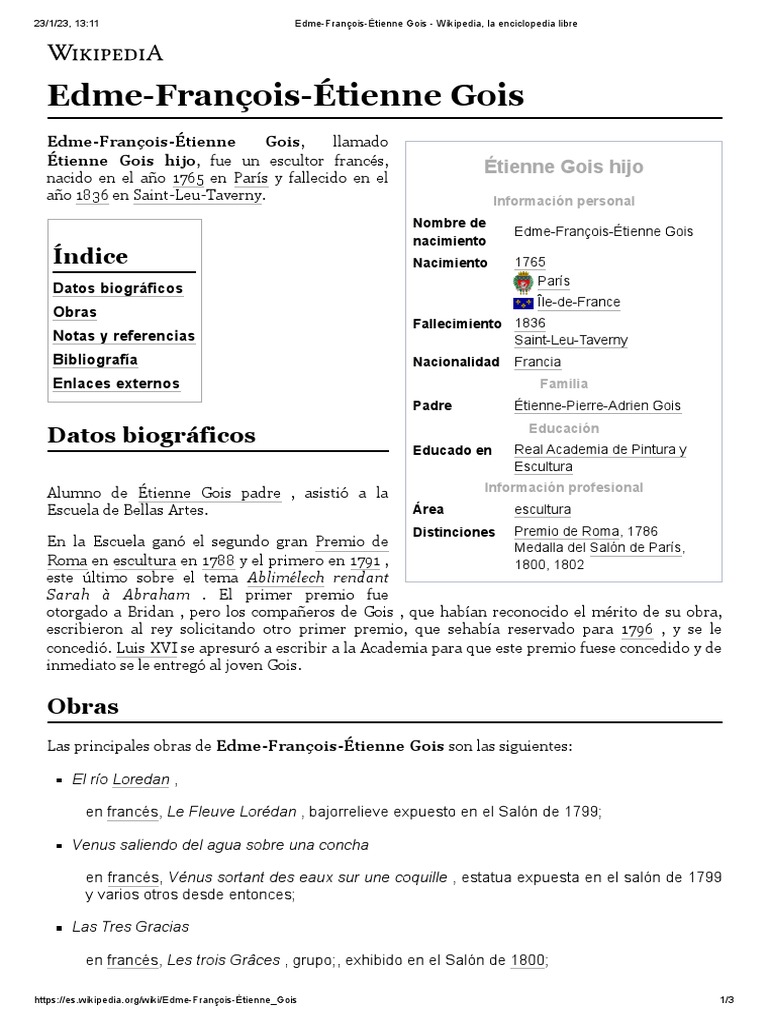 Edme-François-Étienne Gois | PDF | Contenido libre