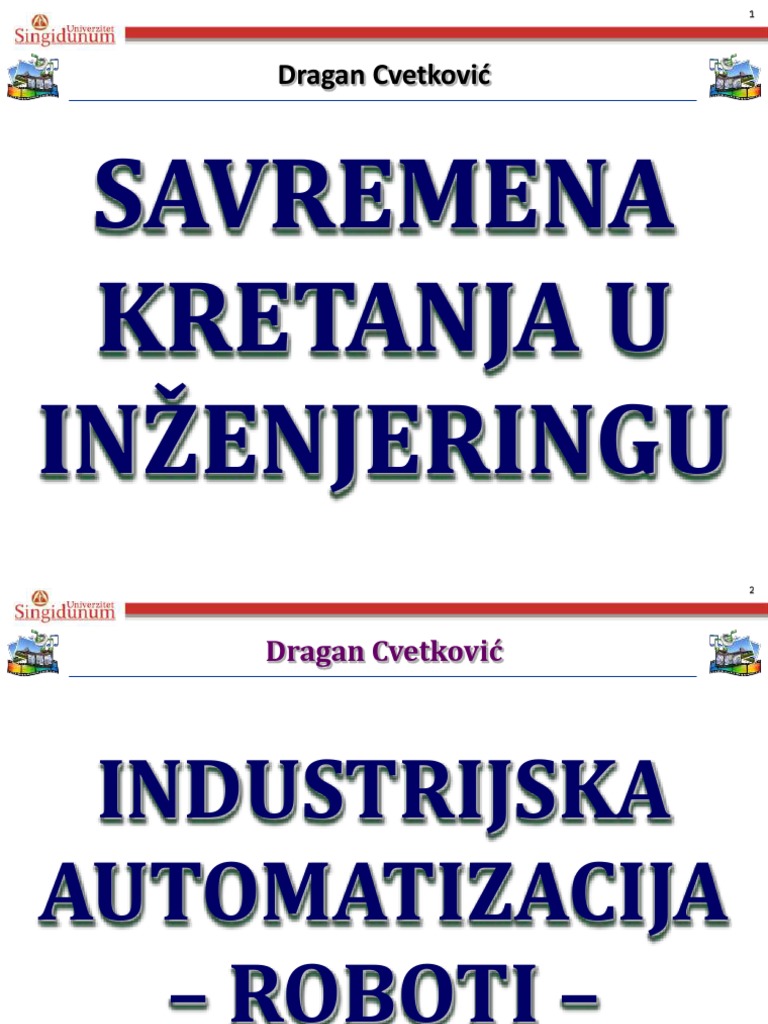 03 SKuI - 2018 - Industrijski Roboti - Dragan Cvetkovic | PDF