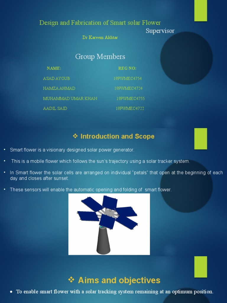 Design and Fabrication of Smart Solar Flower (Autosaved) | PDF