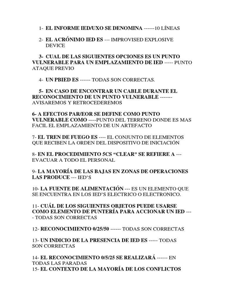 Examen PAR - EOR | PDF | Bomba