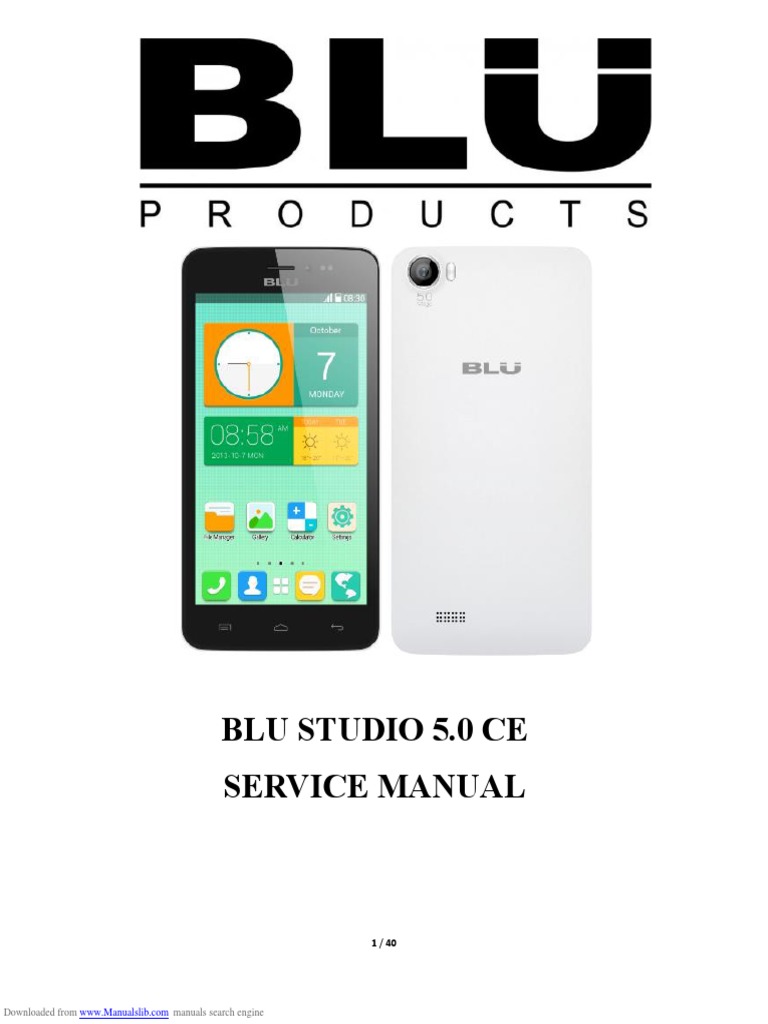 BLU STUDIO 5.0 CE Service Manual | PDF | Microphone | Analog To Digital Converter