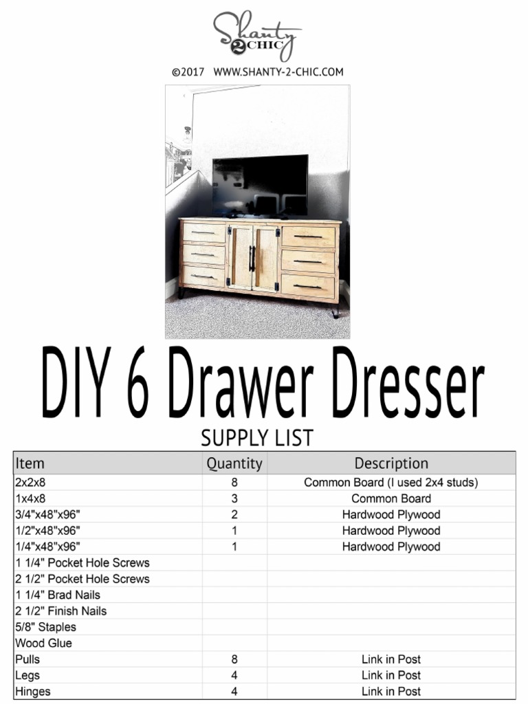 Drawer Dresser | PDF