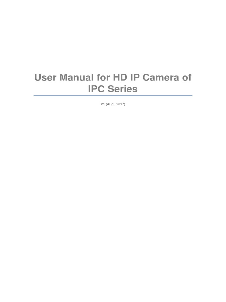 User Manual For HD IP Camera | PDF | Exposure (Photography) | Camera