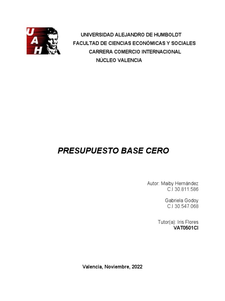 Presupuesto Base Cero Pdf Presupuesto Economias