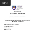 Lab Report On Colorimetry of Copper Sulfate Solutions | PDF ...
