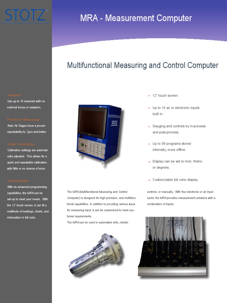 STOTZ MRA Brouchure | PDF | Calibration | Automation