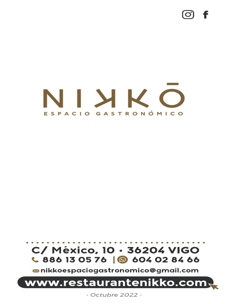 Carta Restaurante Nikko | PDF