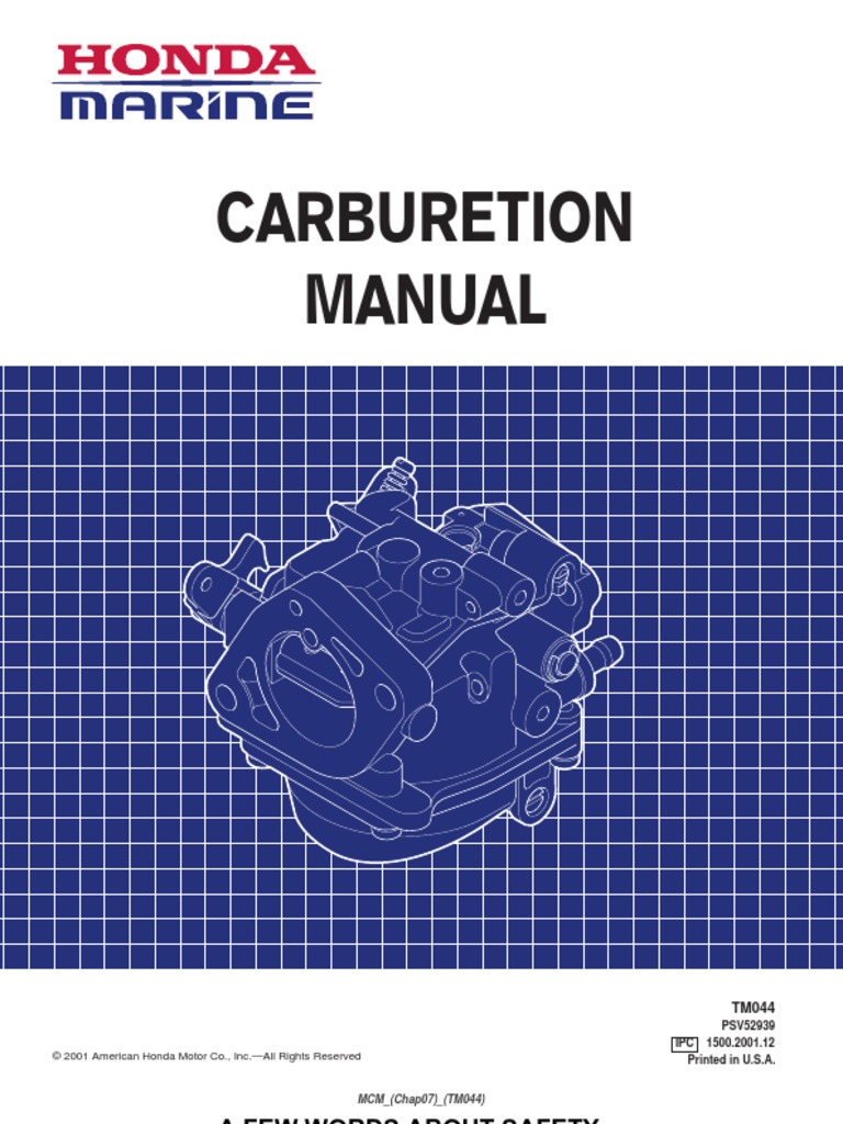 Honda Carburation Manual | PDF | Carburetor | Throttle