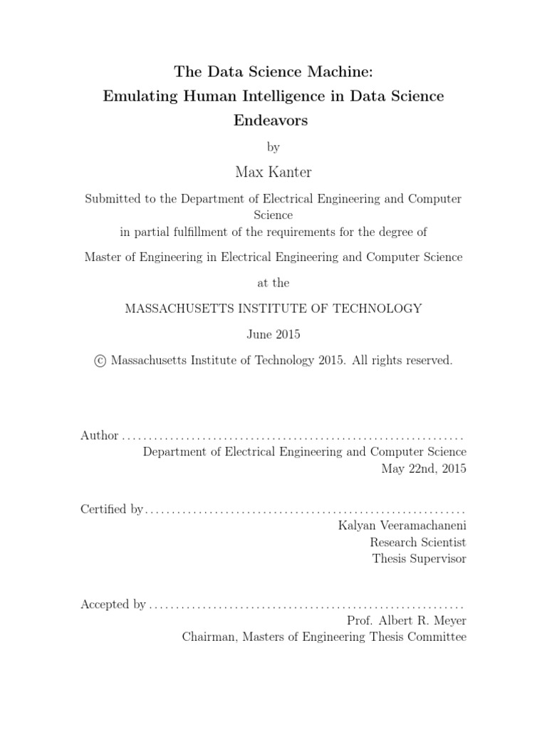 The Data Science Machine Emulating Human Intelligence In Data Science Endeavors Download Free 