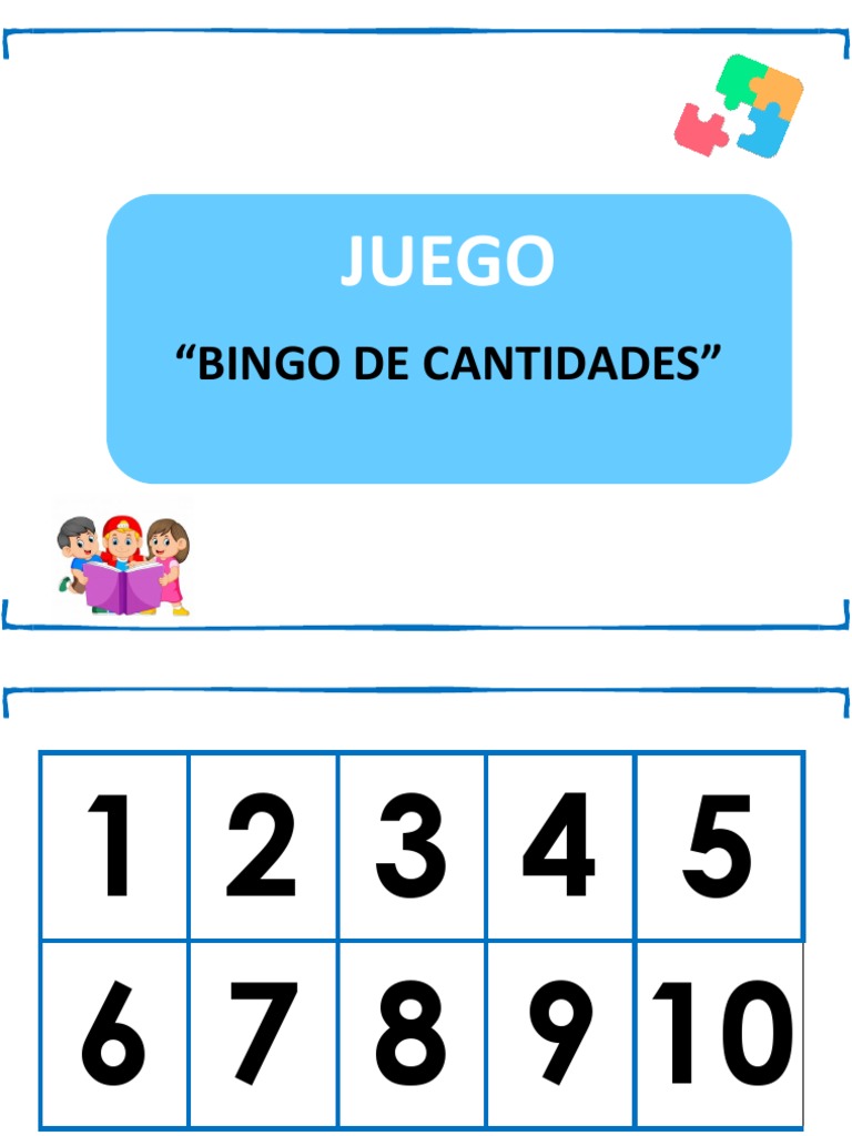Números Bingo de Cantidades | PDF | Juegos y actividades