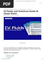 IV Solution Cheat Sheet | PDF | Saline (Medicine) | Chemical Substances