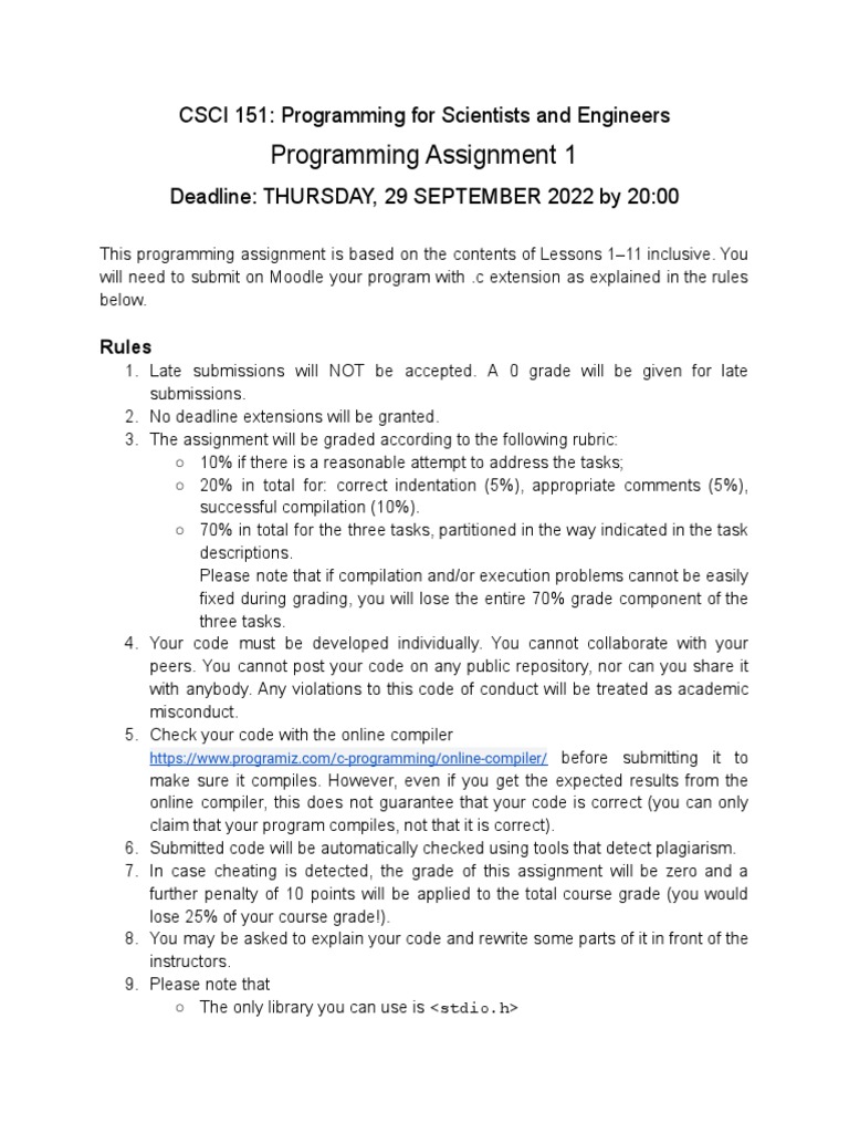 Csci 151 Pa1 | PDF | Filename | Integer