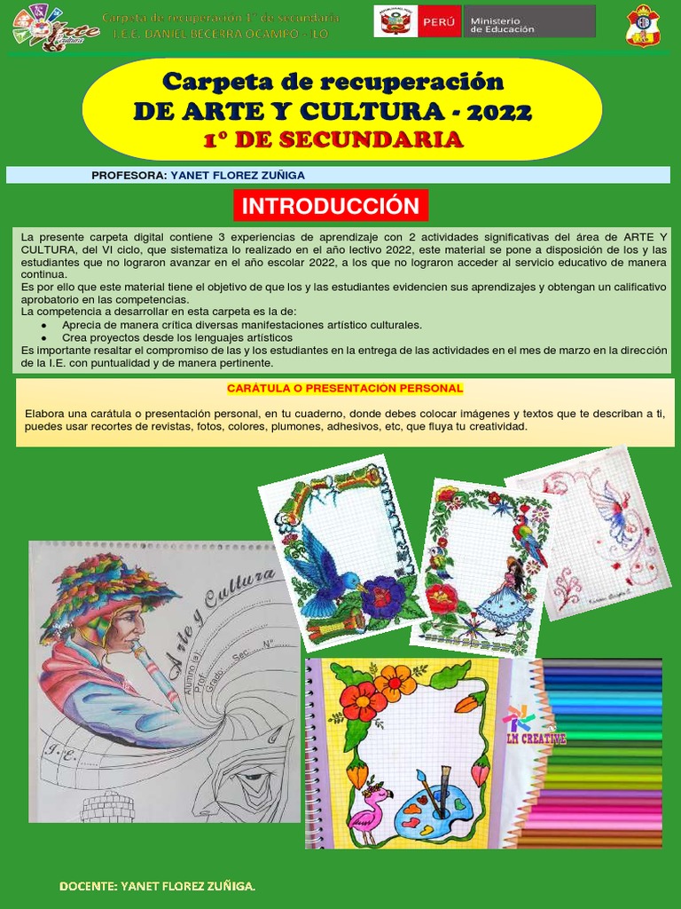 Arte1 CARP-RECUP - 2022 - Yanet Flores | PDF | Teatro | Pinturas