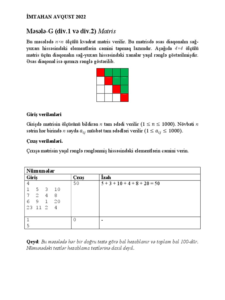 G - Matrix (Az) | PDF