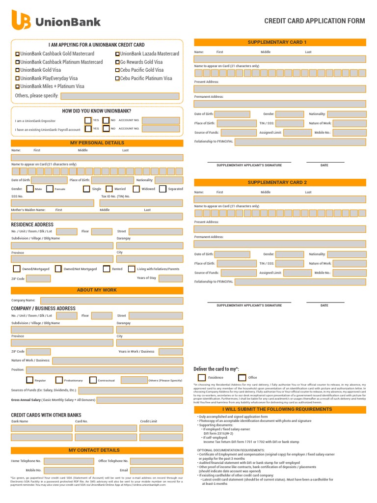 2023 Credit Card Application | PDF