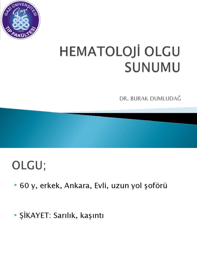 1142012hematoloji Olgu Sunumu | PDF
