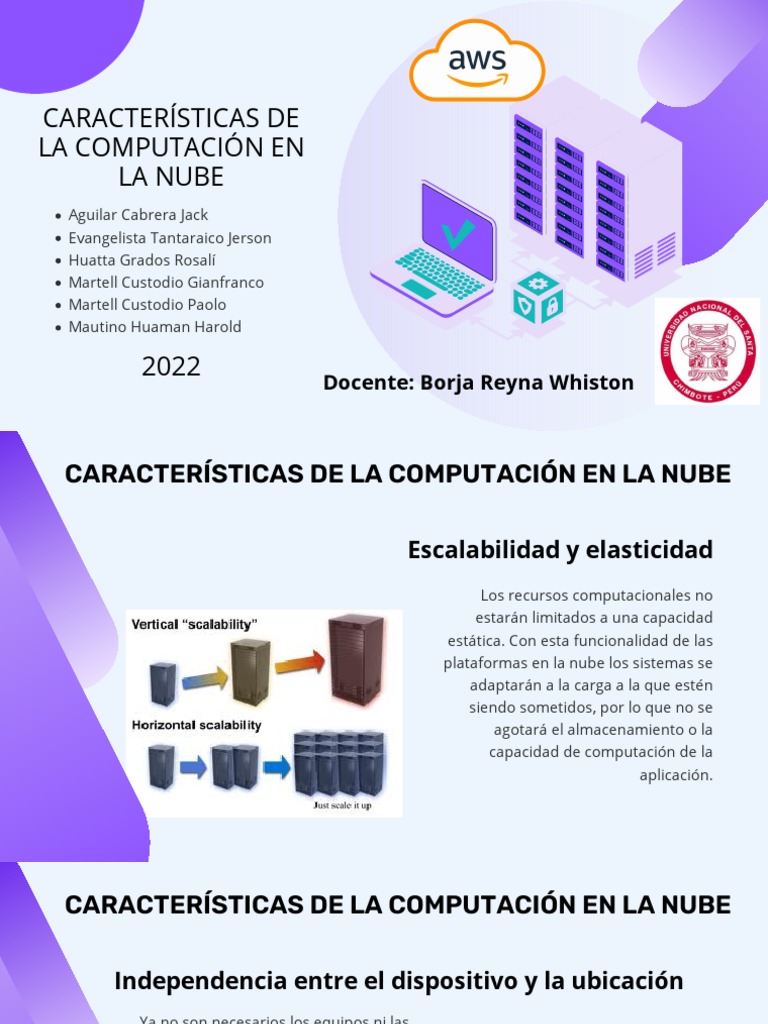 Presentacion Caracteristicas de La Computacion en La Nube | Descargar gratis PDF | Computación ...