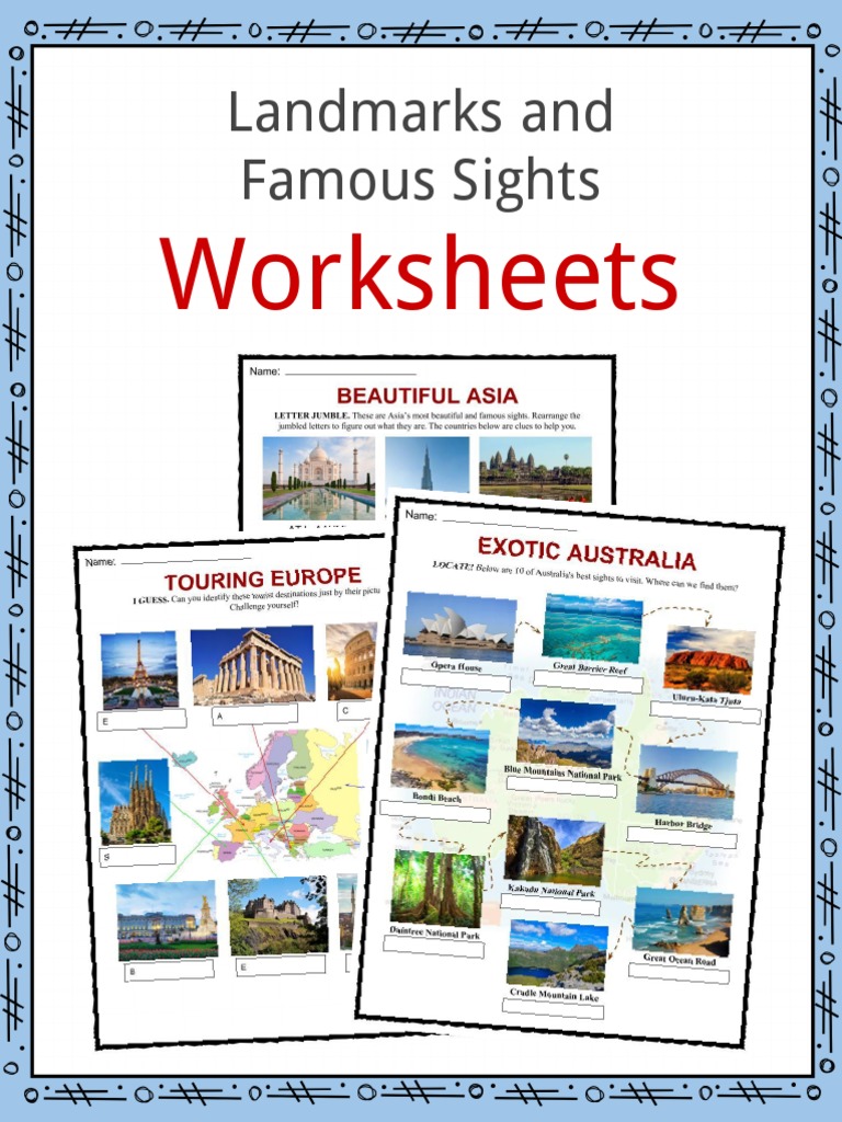 Sample Landmarks Famous Sights Worksheets | PDF