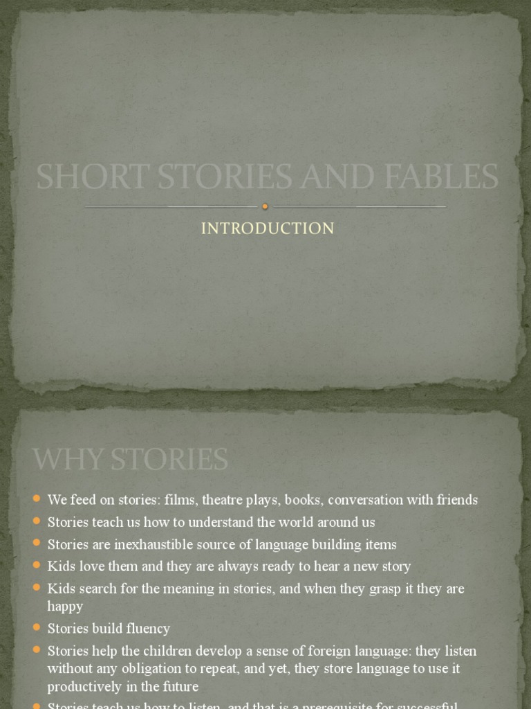 Short Stories and Fables | PDF | Storytelling | Human Communication