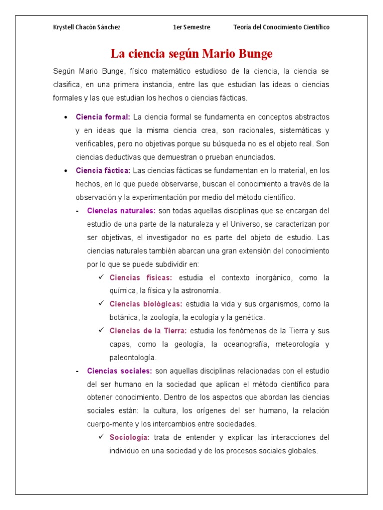 La Ciencia Según Mario Bunge | PDF