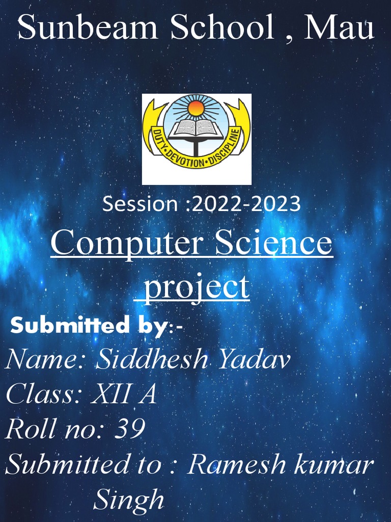 Computer Project 1 | PDF Computer Project 1 | PDF